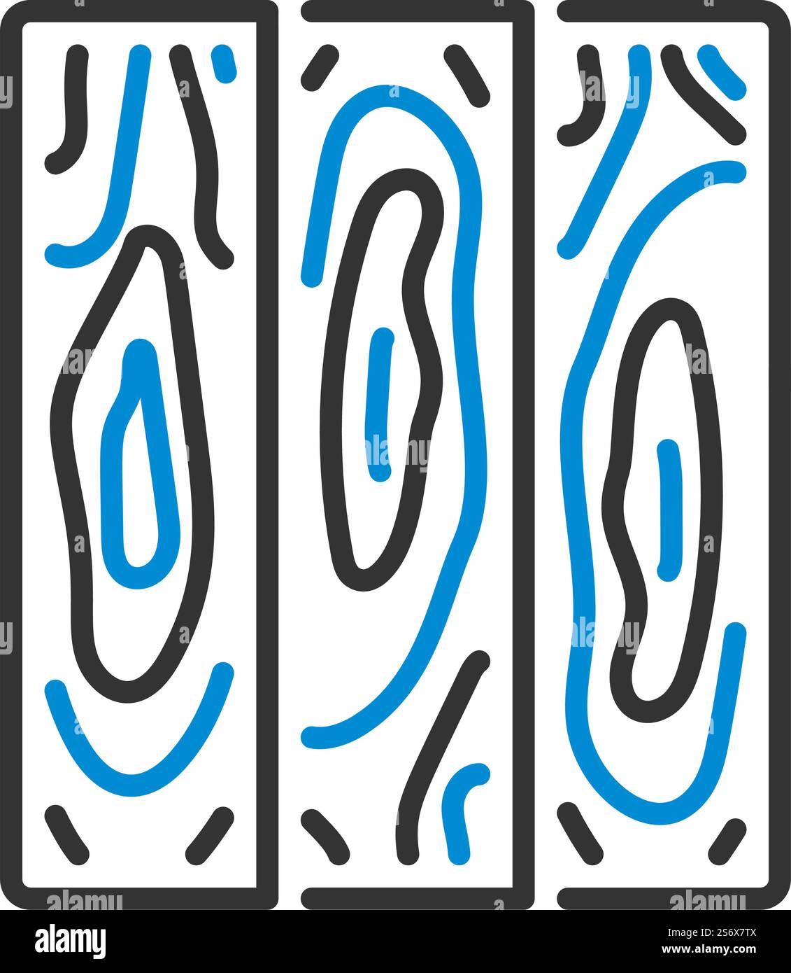 Icon Of Parquet Plank Pattern. Editable Bold Outline With Color Fill ...