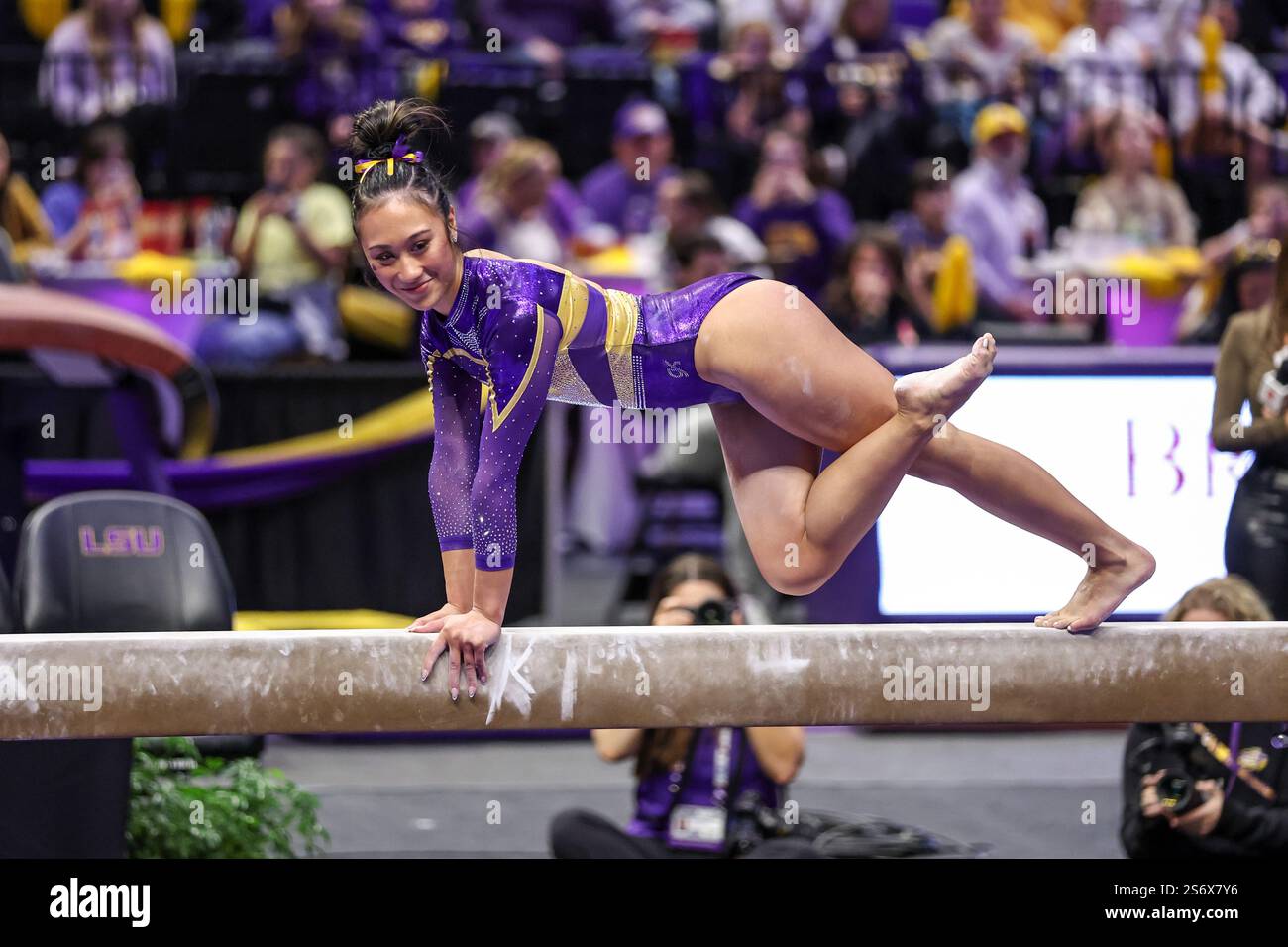 January 17, 2025: LSU's Kailin Chio competes on the balance beam during ...