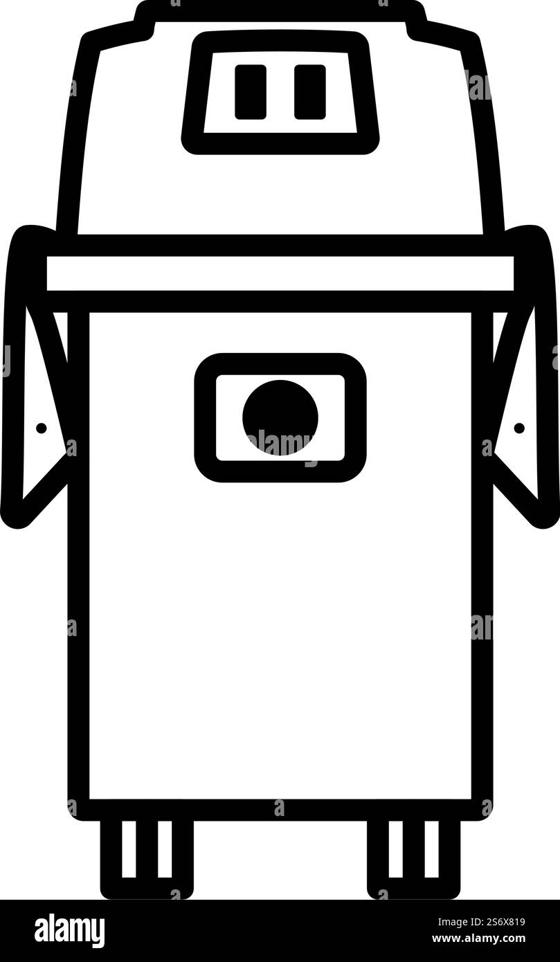 Vacuum Cleaner Icon. Bold outline design with editable stroke width ...