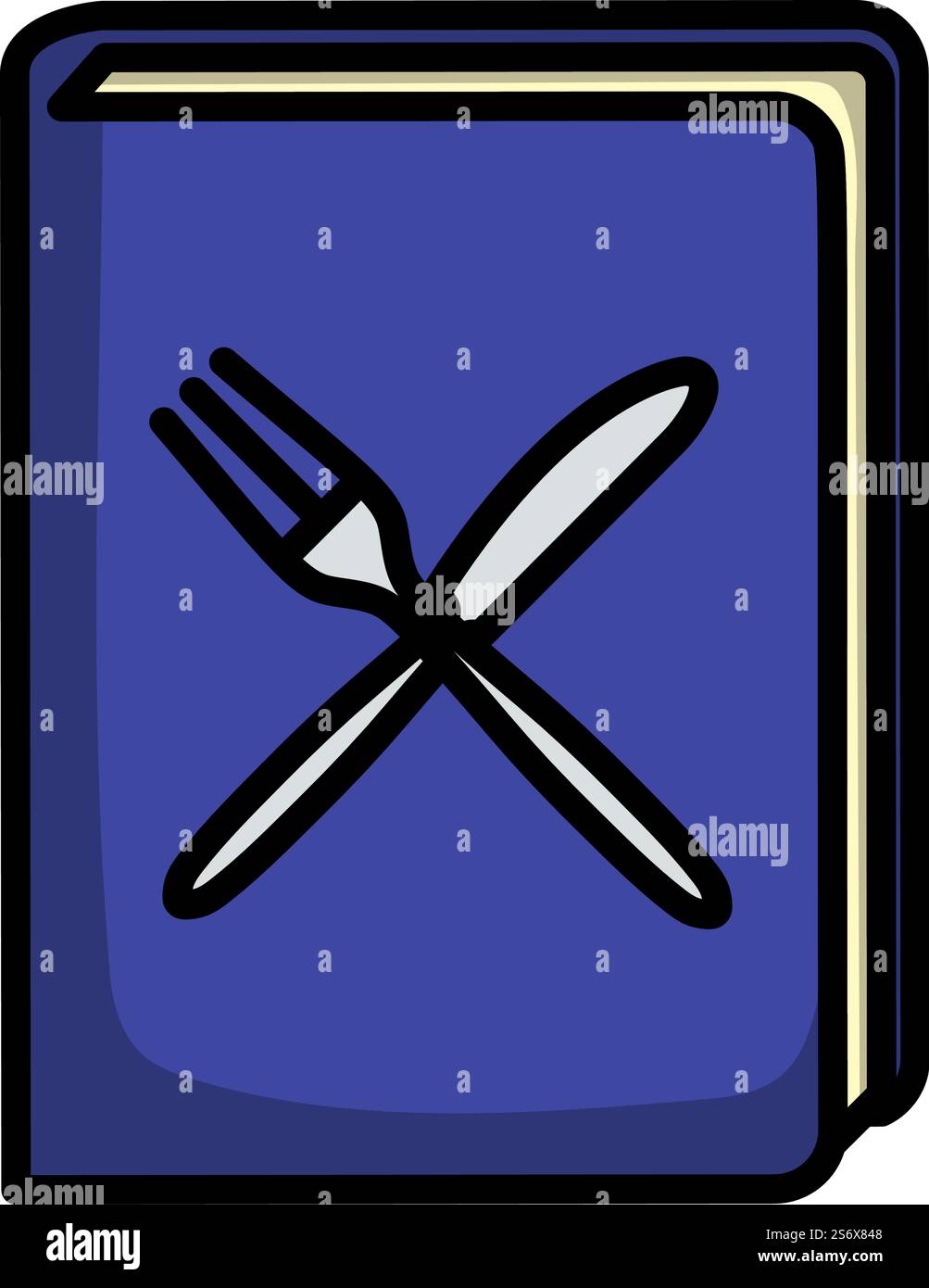 Menu Book Icon. Editable Bold Outline With Color Fill Design. Vector ...