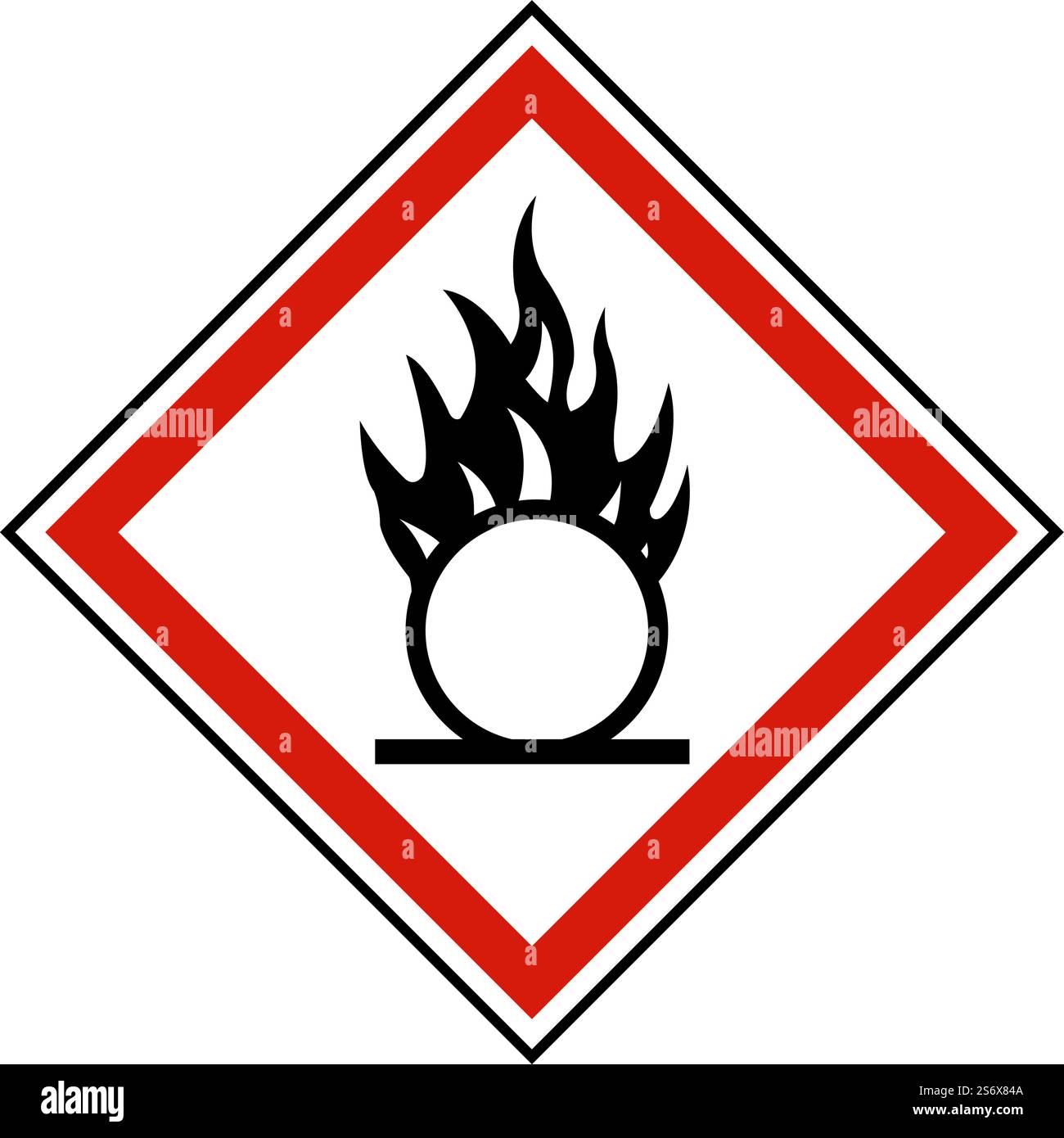 Oxidizer Symbol Label On White Background Stock Vector Image & Art - Alamy