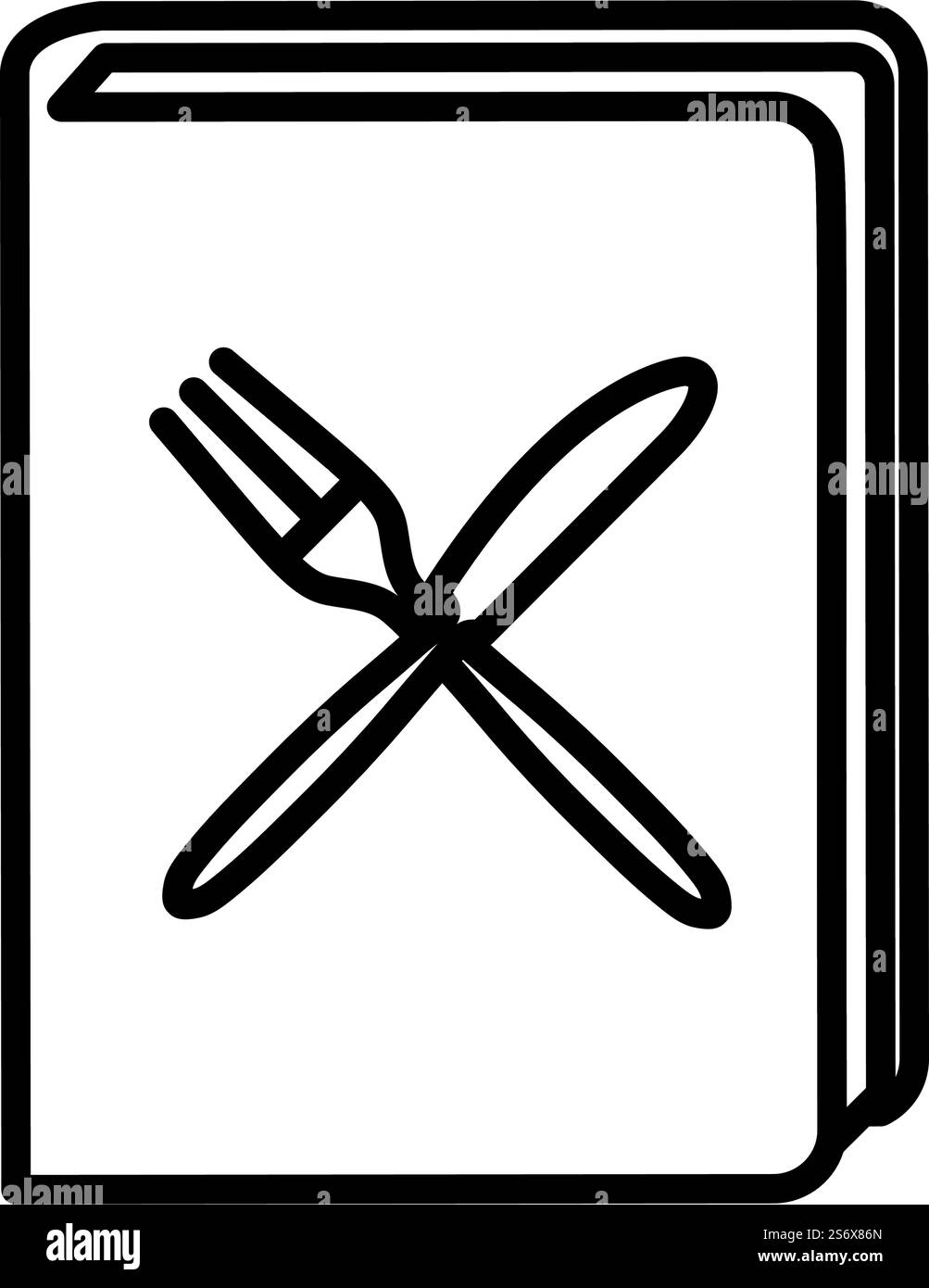 Menu Book Icon. Bold outline design with editable stroke width. Vector ...