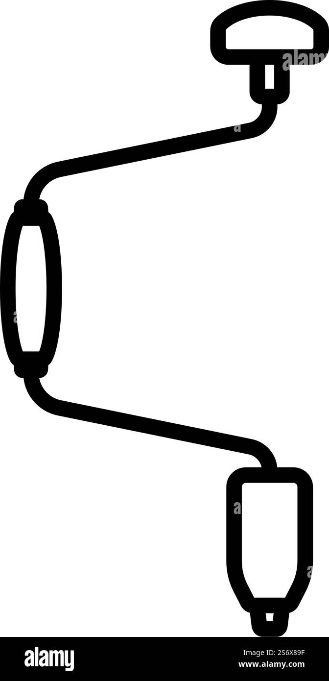 Auger Icon. Bold outline design with editable stroke width. Vector ...