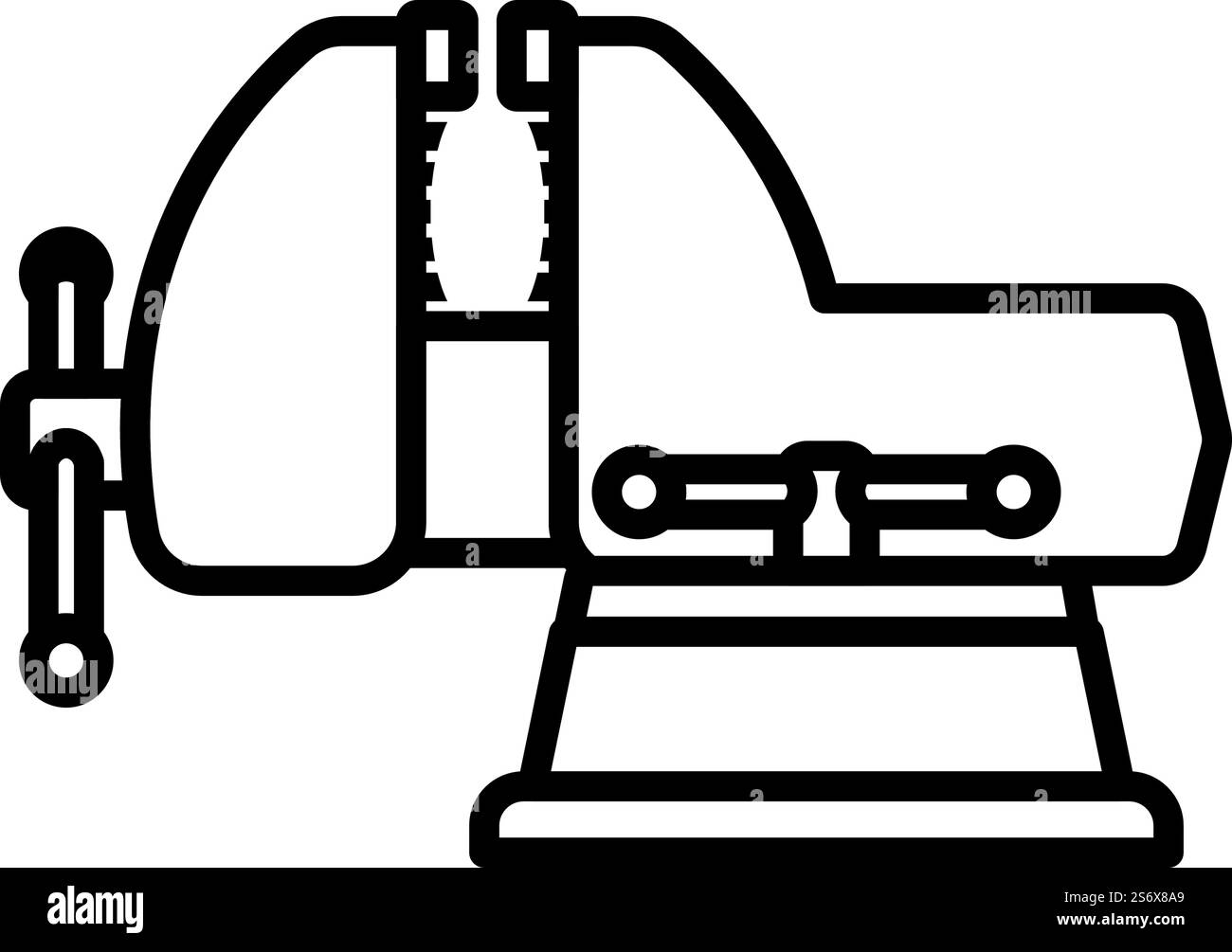 Vise Icon. Bold outline design with editable stroke width. Vector ...