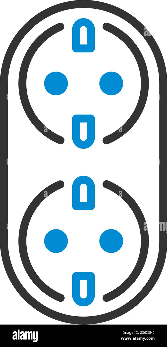 AC Splitter Icon. Editable Bold Outline With Color Fill Design. Vector ...