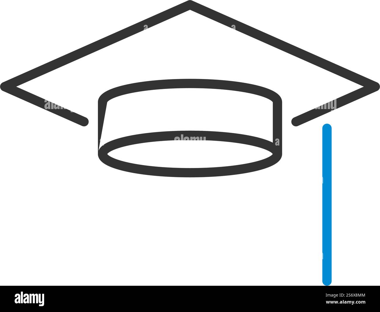 Icon Of Graduation Cap. Editable Bold Outline With Color Fill Design ...