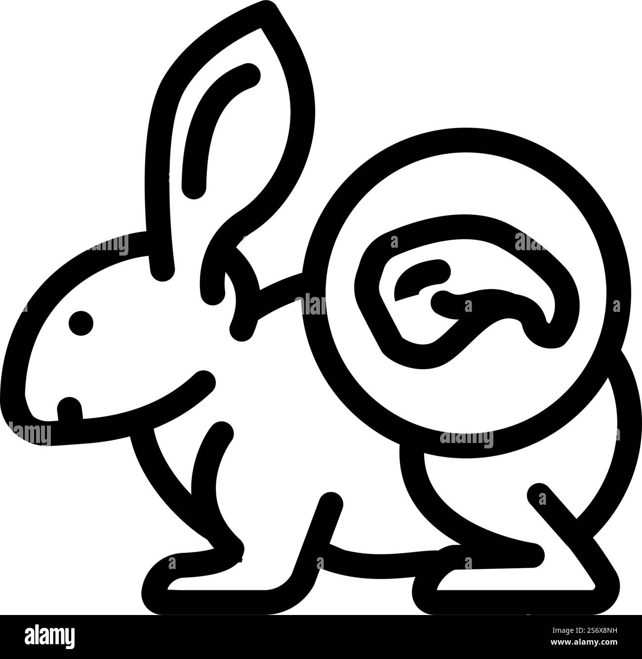 rabbit meat line icon vector. rabbit meat sign. isolated contour symbol ...