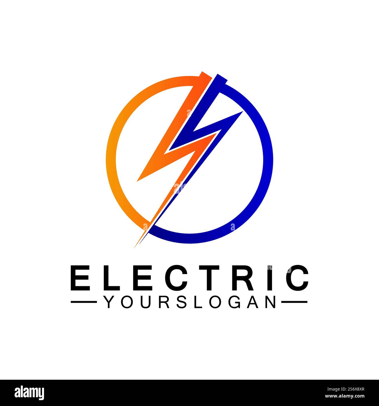 lightning thunder bolt electricity logo design template Stock Vector Image & Art - Alamy