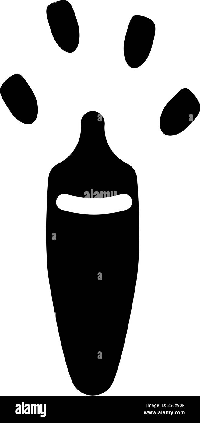 rabbit hoof print glyph icon vector. rabbit hoof print sign. isolated ...