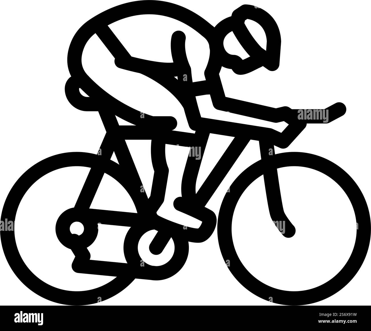 male cyclist line icon vector. male cyclist sign. isolated contour ...