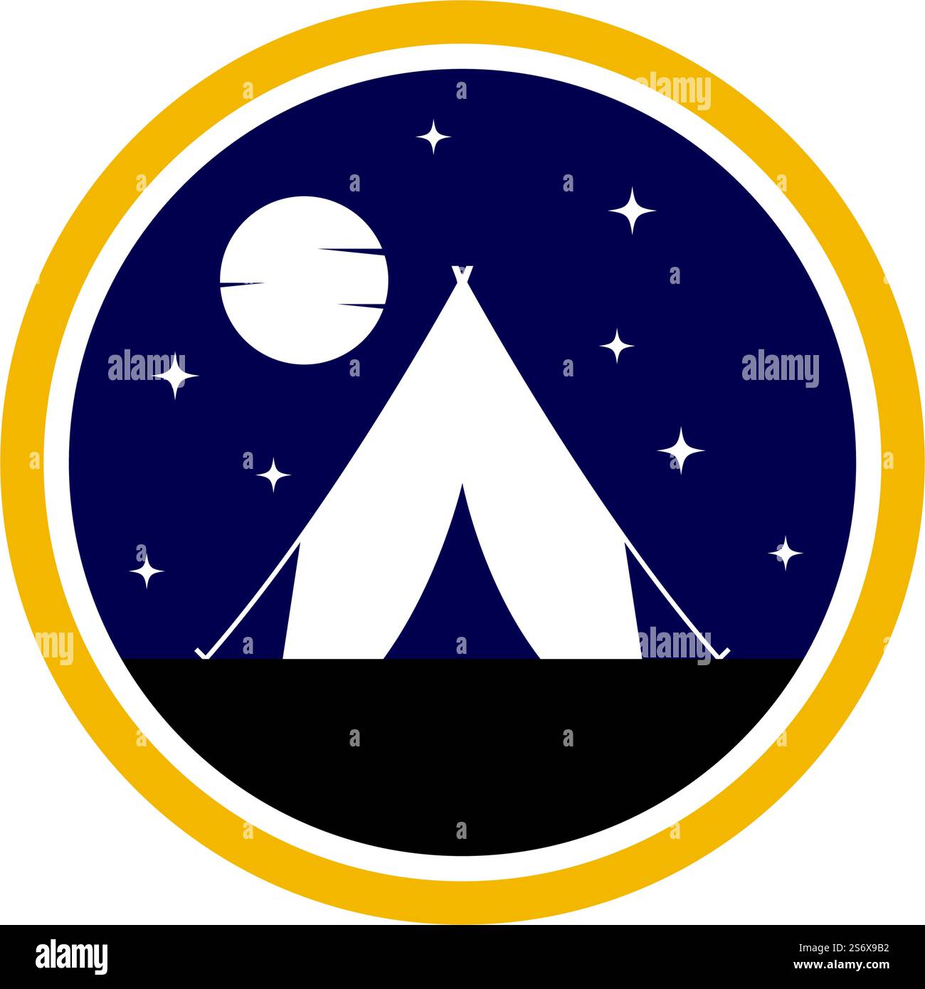 Camping tent logo icon vector flat design template Stock Vector Image ...