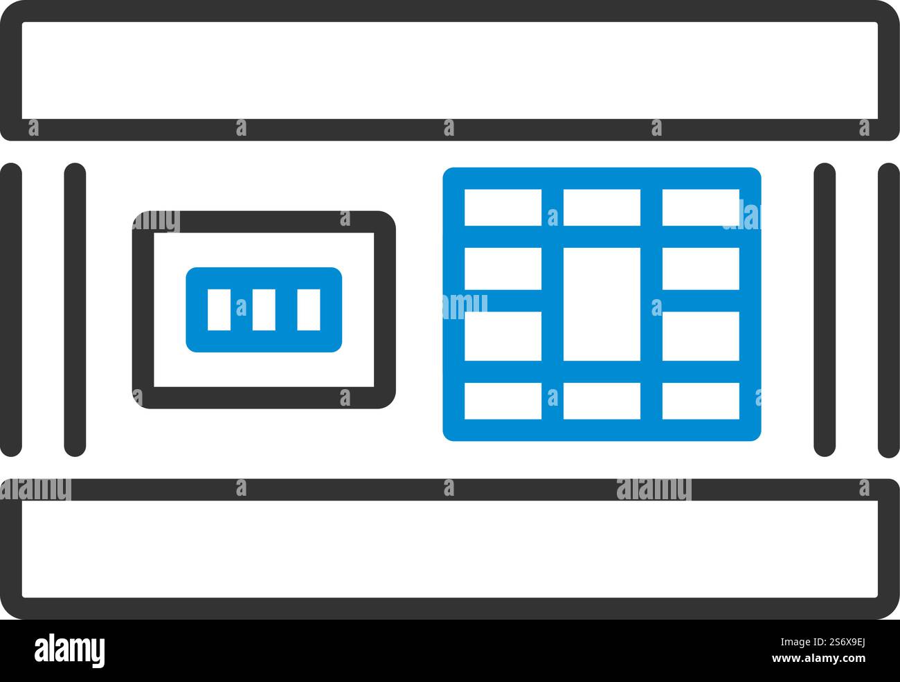 Circuit Breakers Box Icon. Editable Bold Outline With Color Fill Design ...