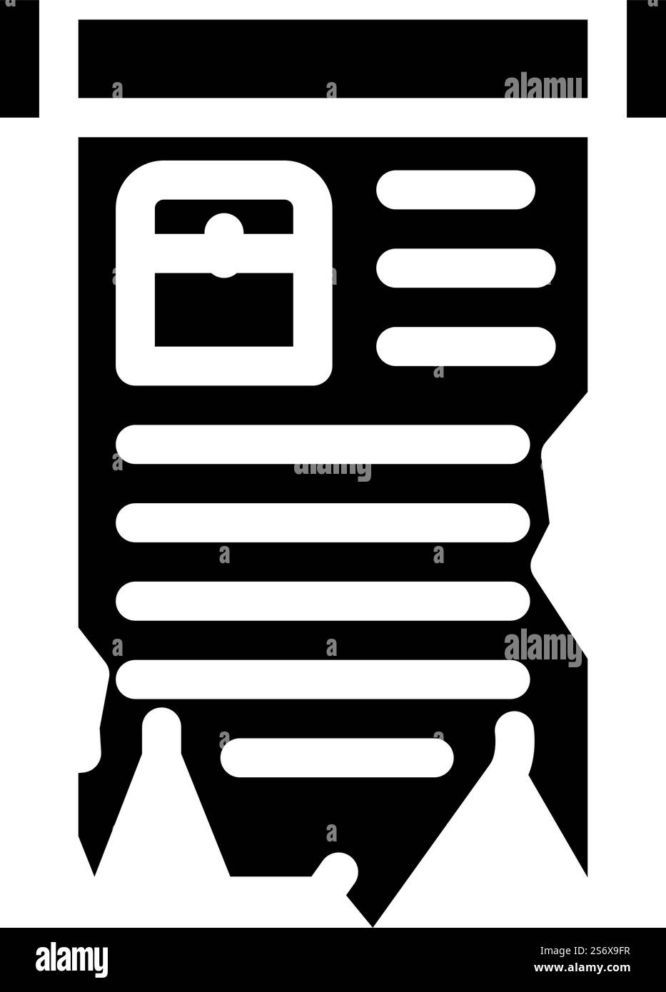 manuscript ancient glyph icon vector. manuscript ancient sign. isolated ...