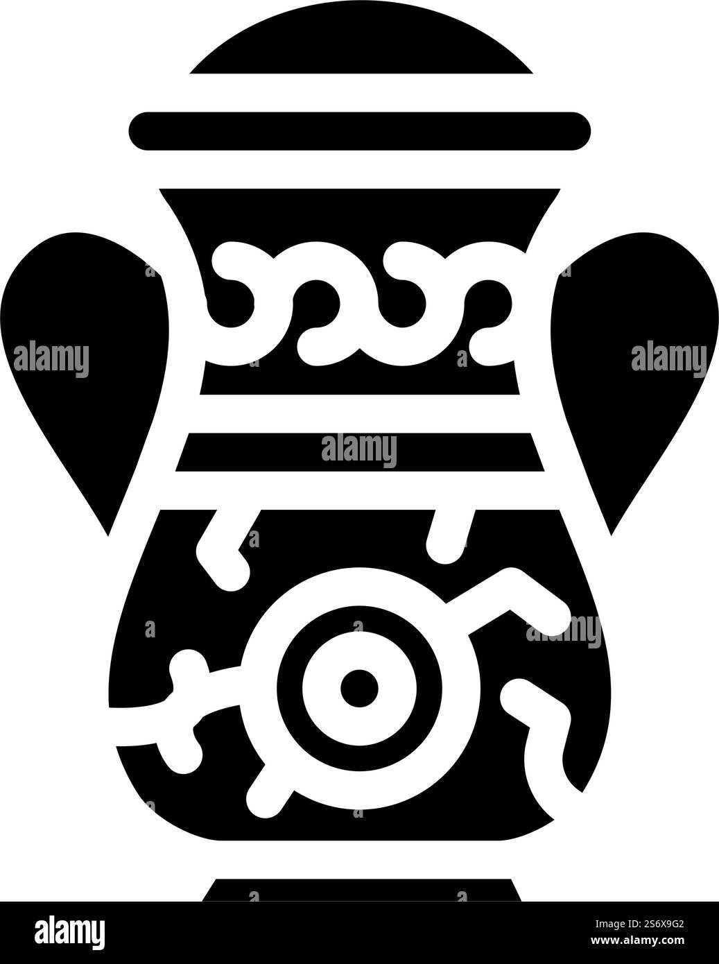 jug vintage glyph icon vector. jug vintage sign. isolated contour ...