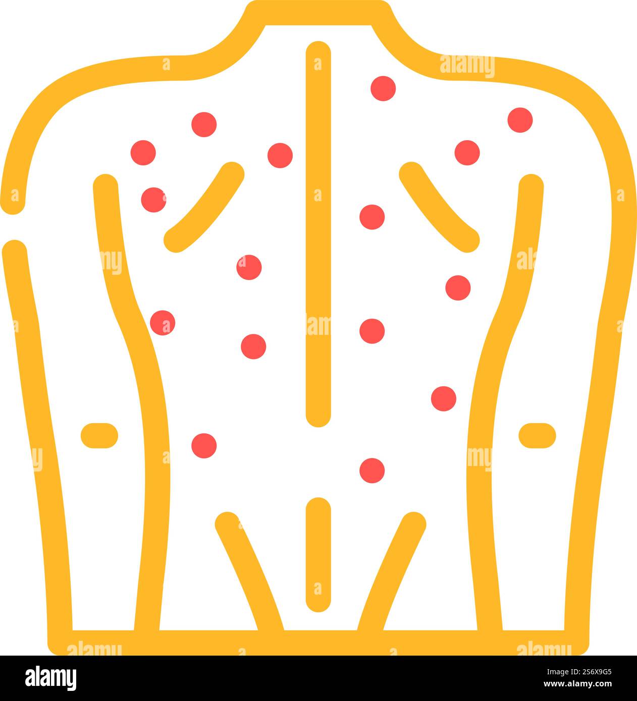 rash allergy pimples color icon vector. rash allergy pimples sign ...
