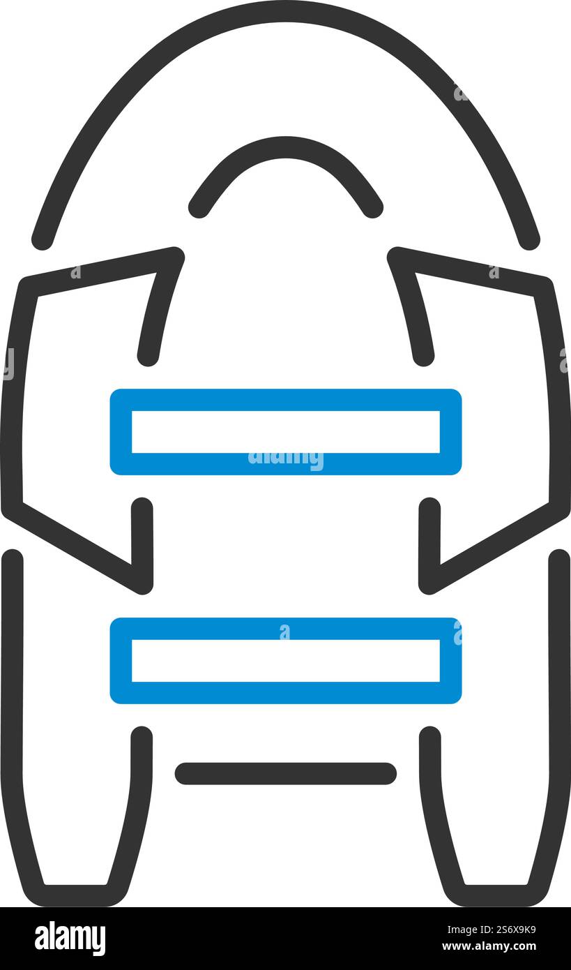 Icon Of Rubber Boat. Editable Bold Outline With Color Fill Design ...