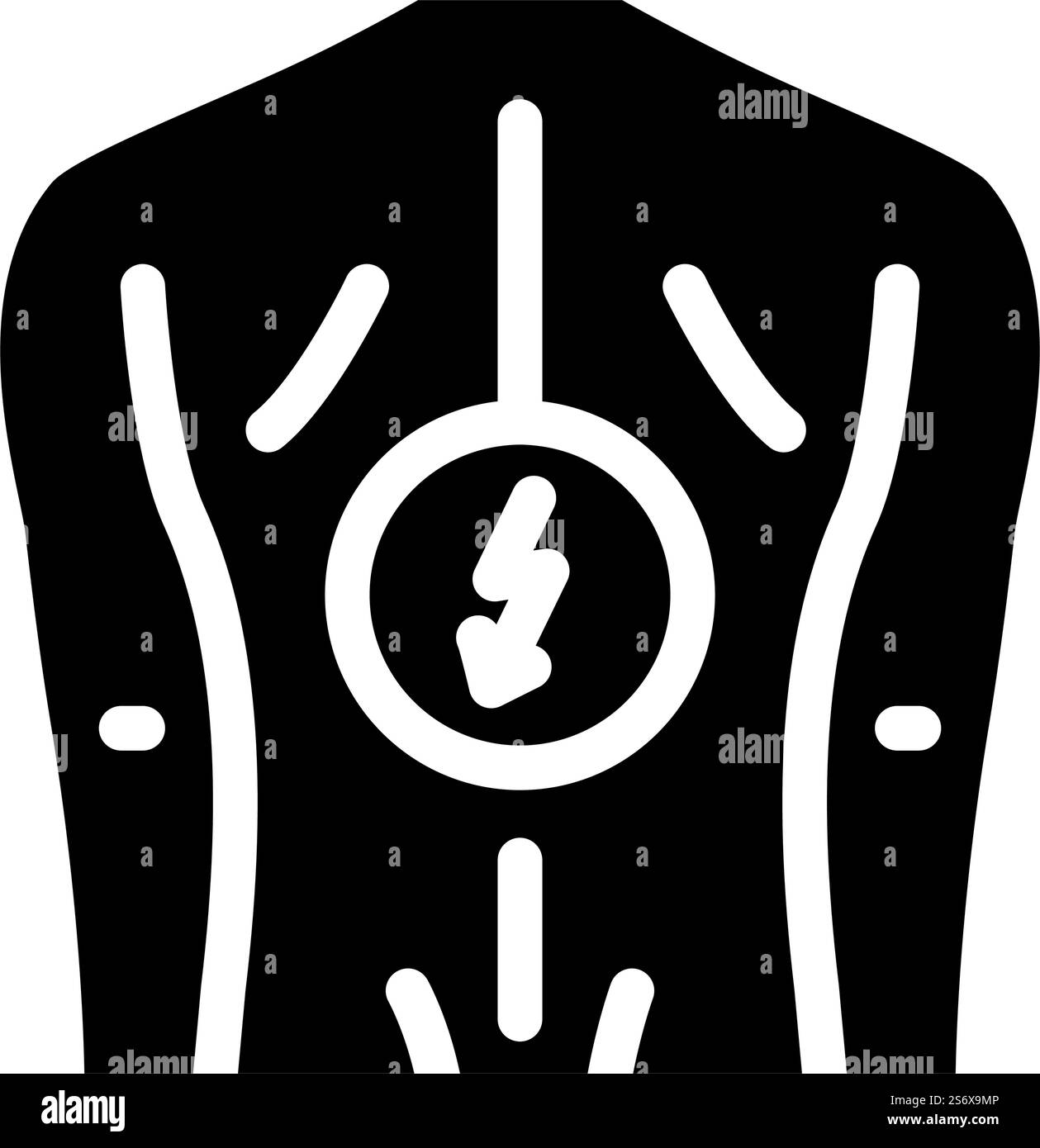 backache sick glyph icon vector. backache sick sign. isolated contour ...