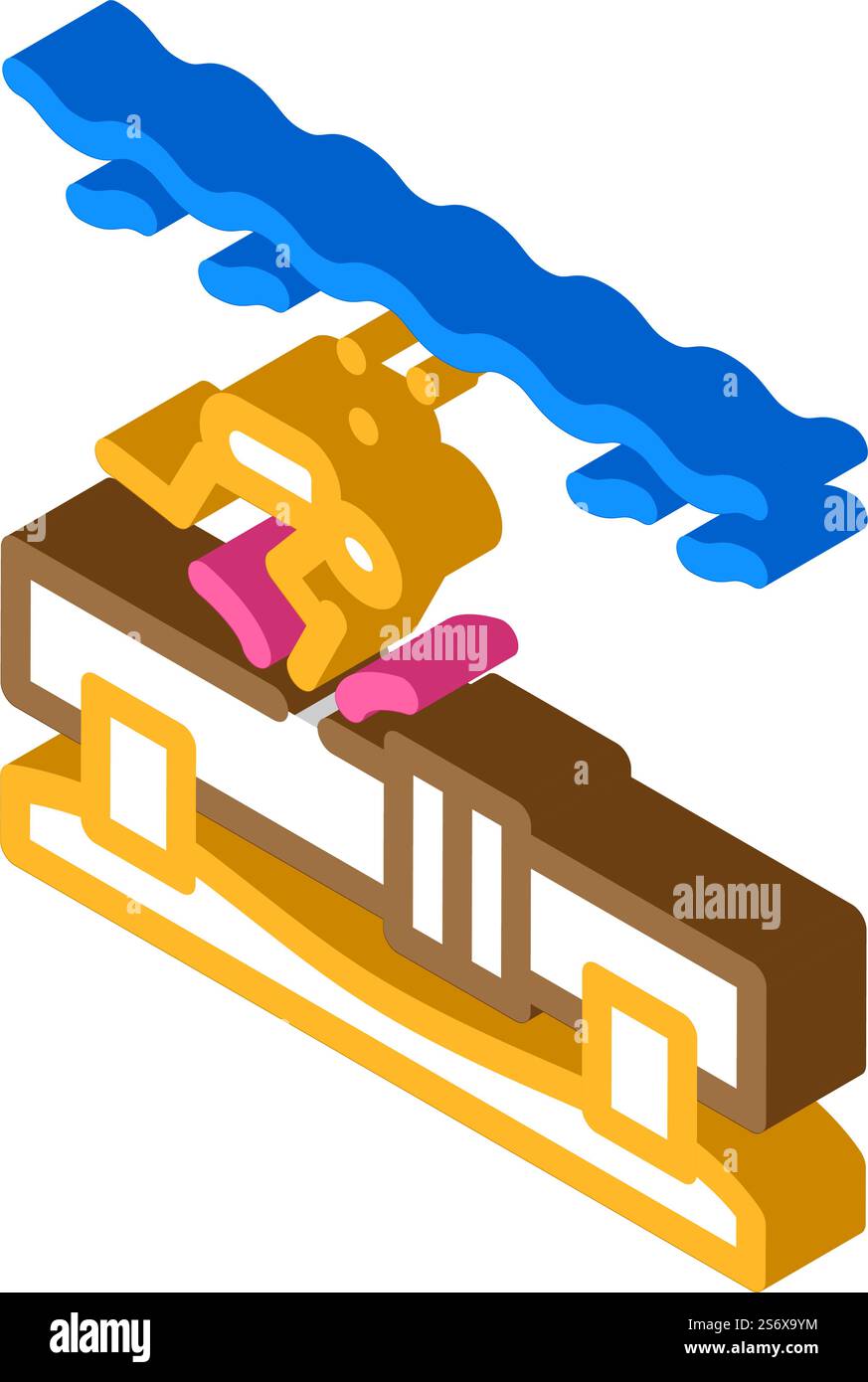 underwater welding isometric icon vector. underwater welding sign ...