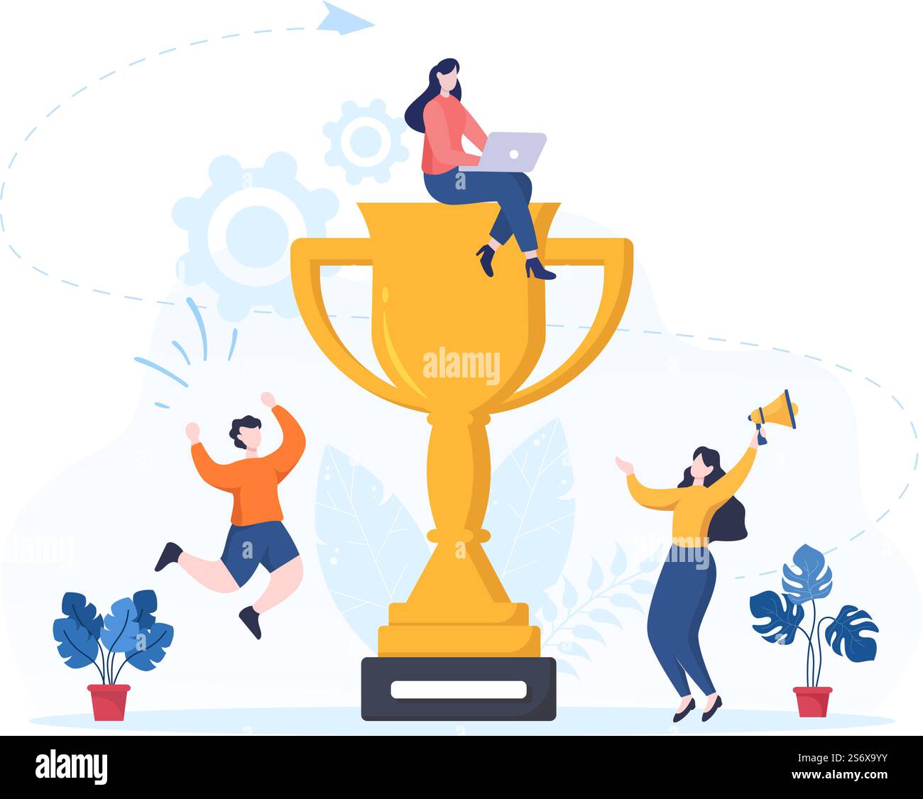 Happy Employee Appreciation Day Cartoon Illustration to Give Thanks or ...