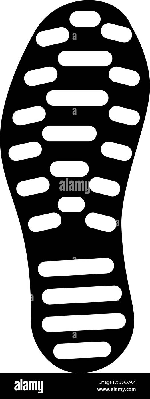 footprint shoe glyph icon vector. footprint shoe sign. isolated contour ...