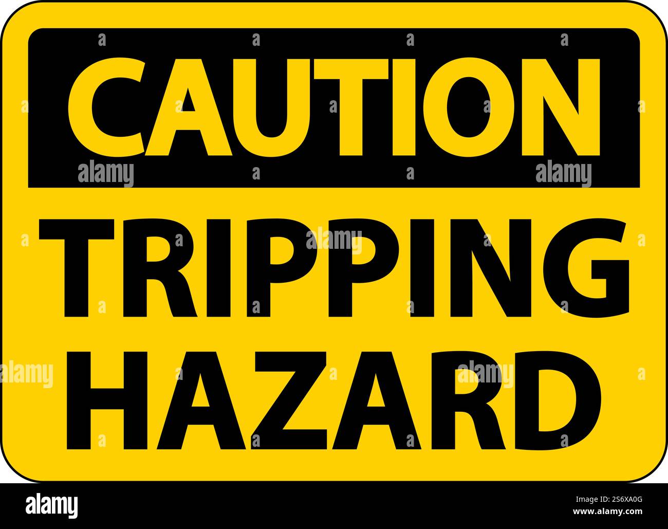Caution Tripping Hazard Sign On White Background Stock Vector Image ...