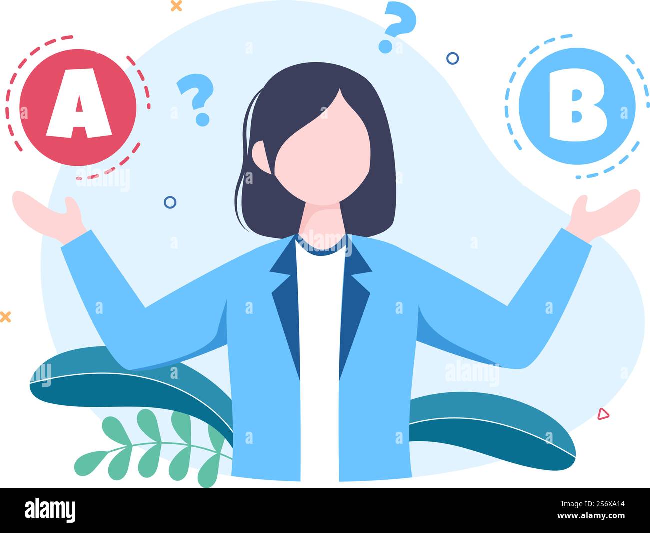 Make Your Choice or Choose the Right Success Road Illustration in ...