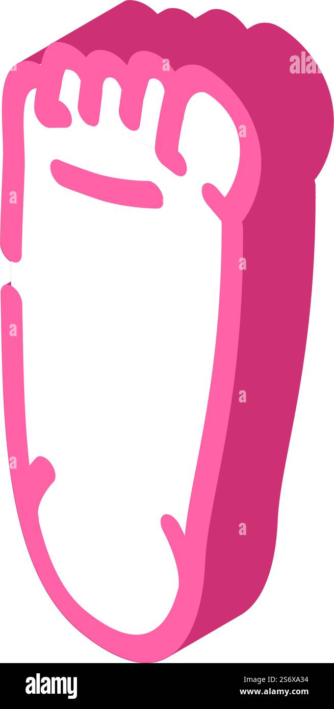 footprint barefoot human isometric icon vector. footprint barefoot ...