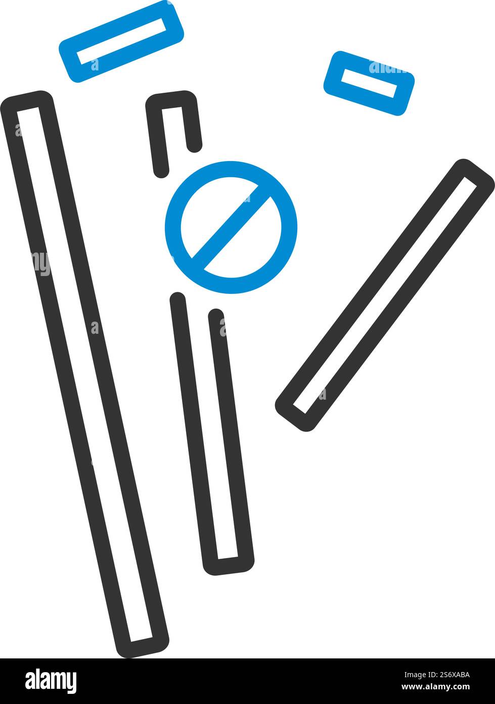 Cricket Wicket Icon. Editable Bold Outline With Color Fill Design ...