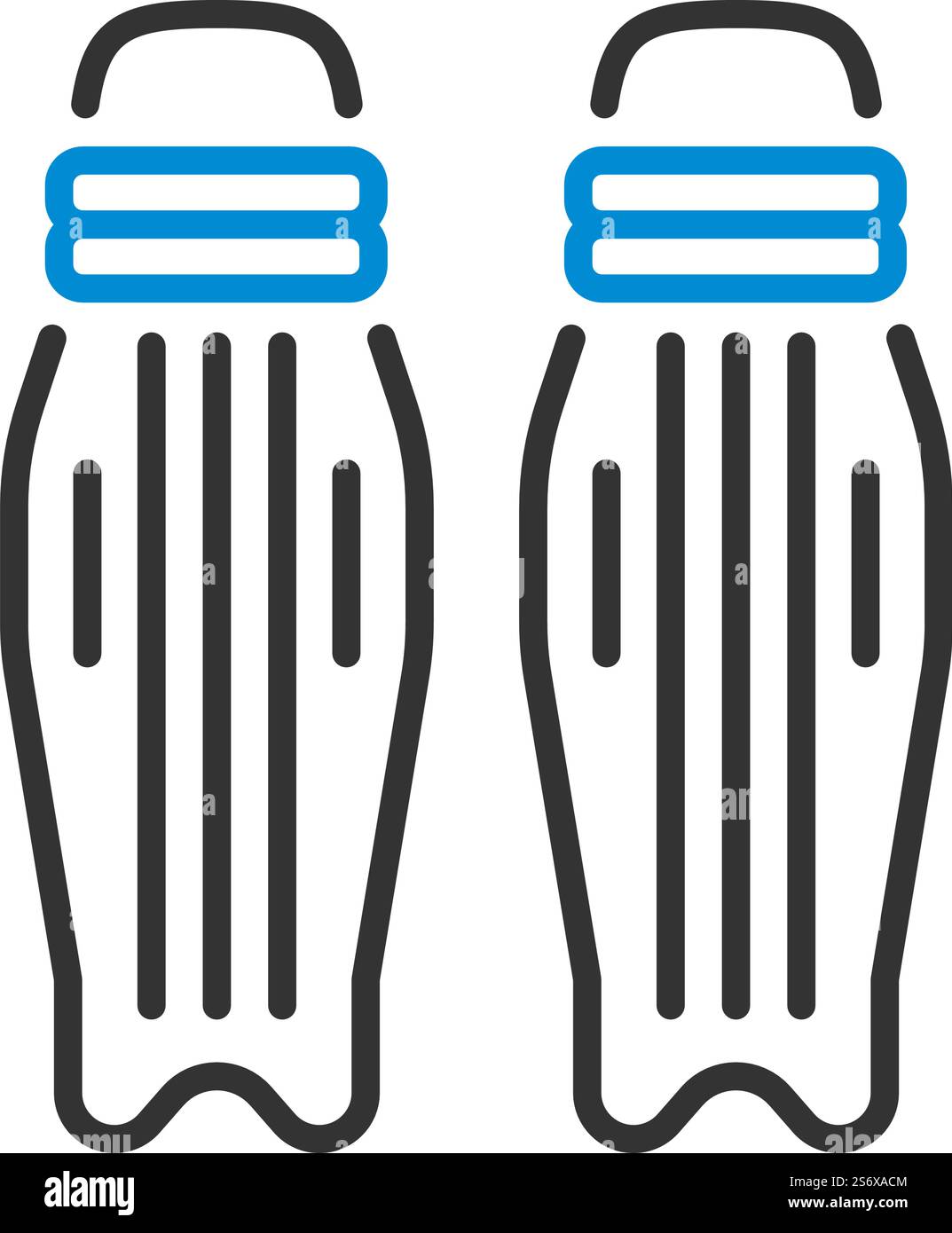 Cricket Leg Protection Icon. Editable Bold Outline With Color Fill ...