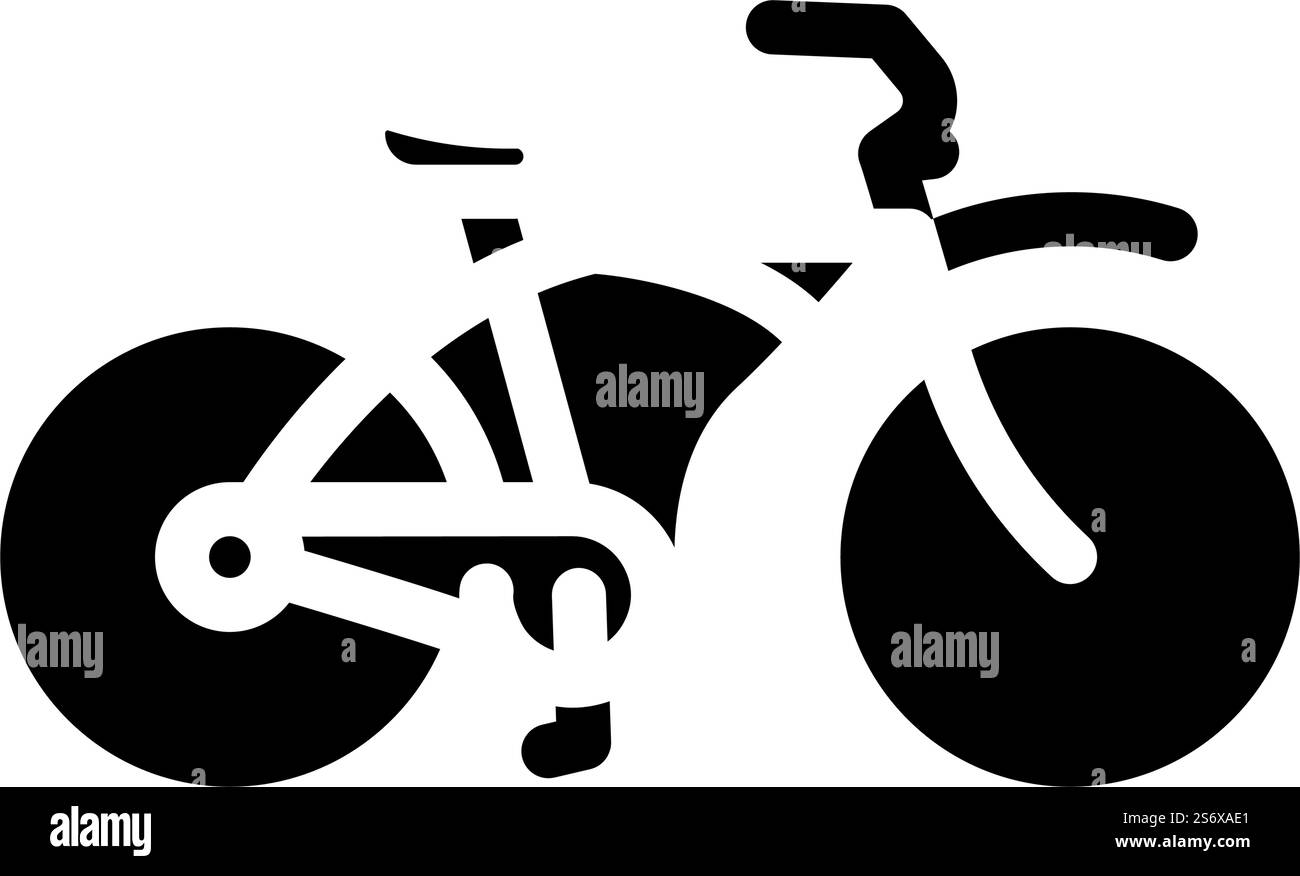 cruiser bike glyph icon vector. cruiser bike sign. isolated contour ...