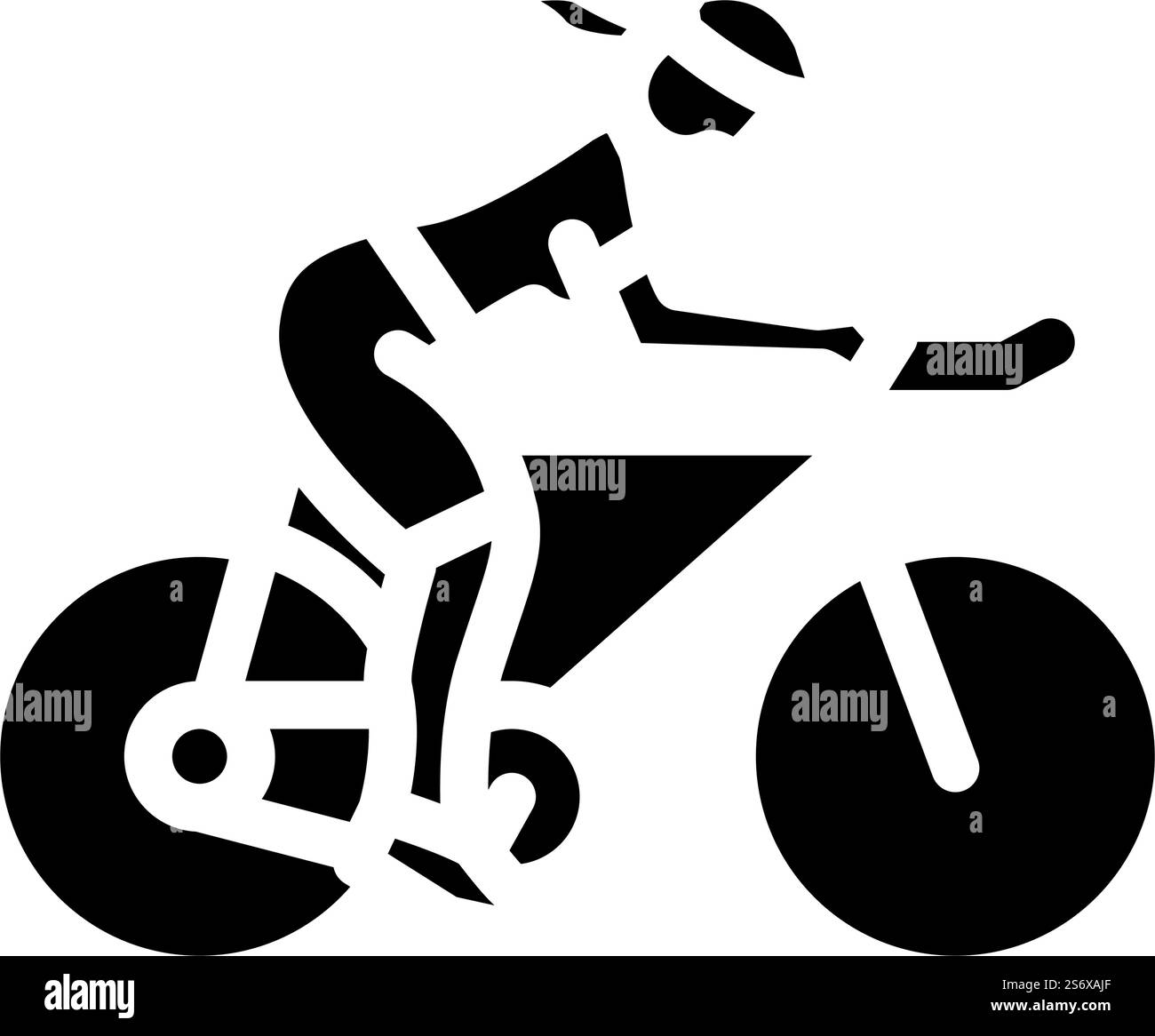 female cyclist glyph icon vector. female cyclist sign. isolated contour ...