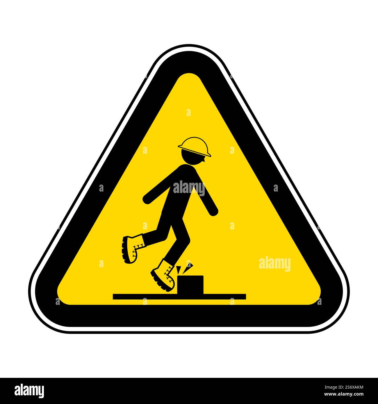 Caution Watch Your Step Sign On White Background Stock Vector Image ...