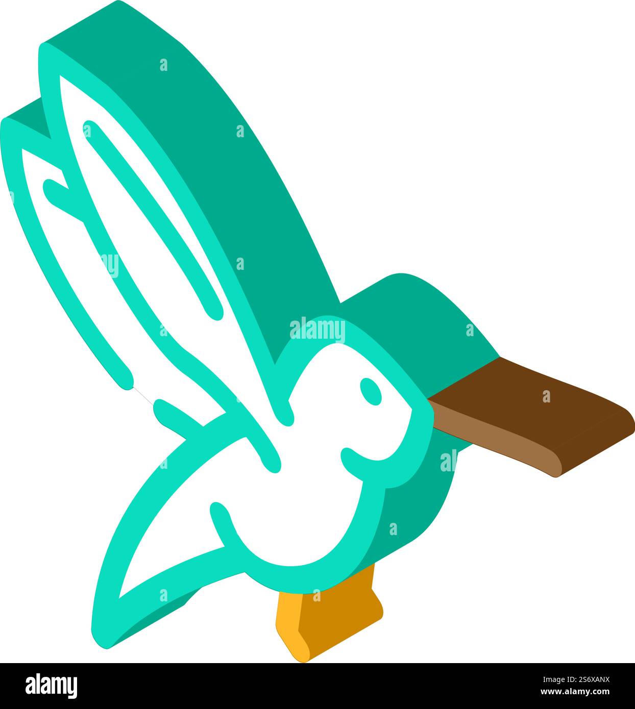 colibri little bird isometric icon vector. colibri little bird sign. isolated symbol ...