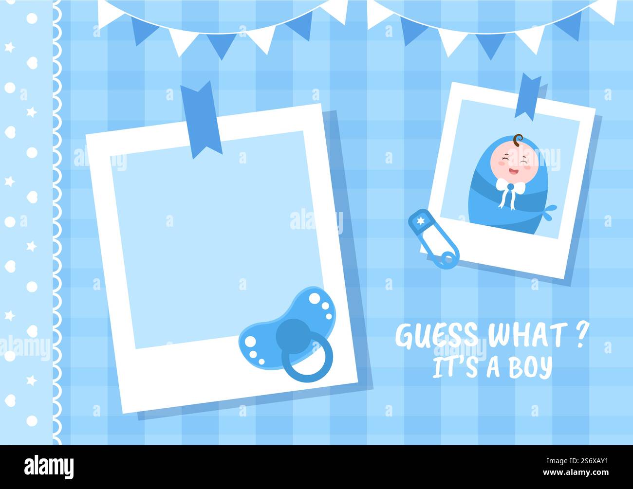 Birth Photo is it a Boy with a Baby Image and Blue Color Background ...