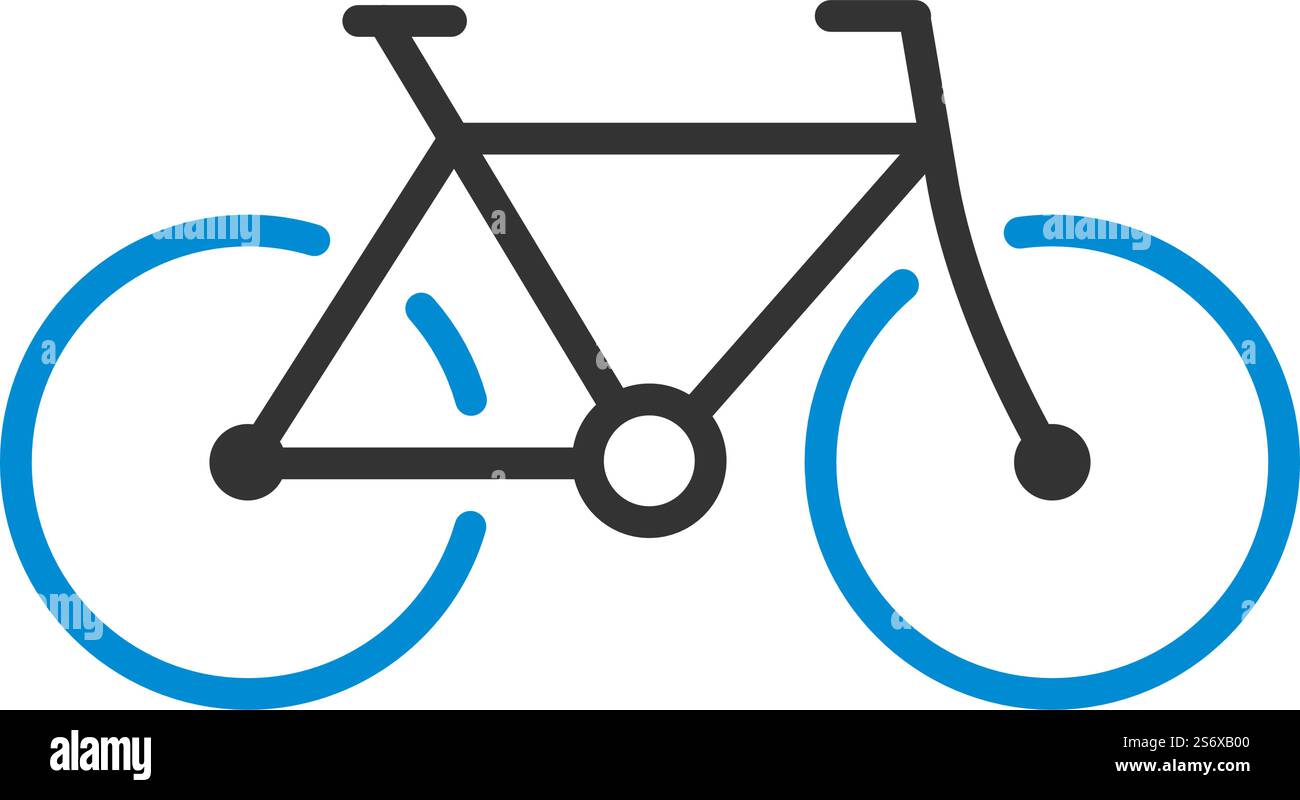 Bike Icon. Editable Bold Outline With Color Fill Design. Vector ...