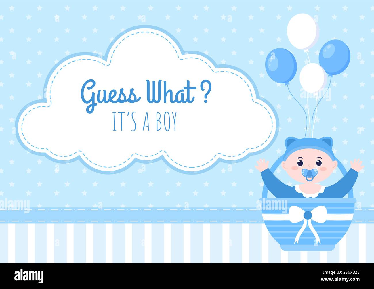 Birth Photo is it a Boy with a Baby Image and Blue Color Background ...