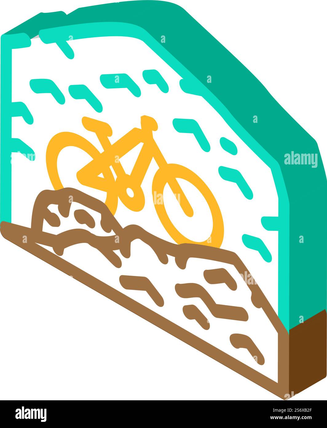 mountain riding isometric icon vector. mountain riding sign. isolated ...