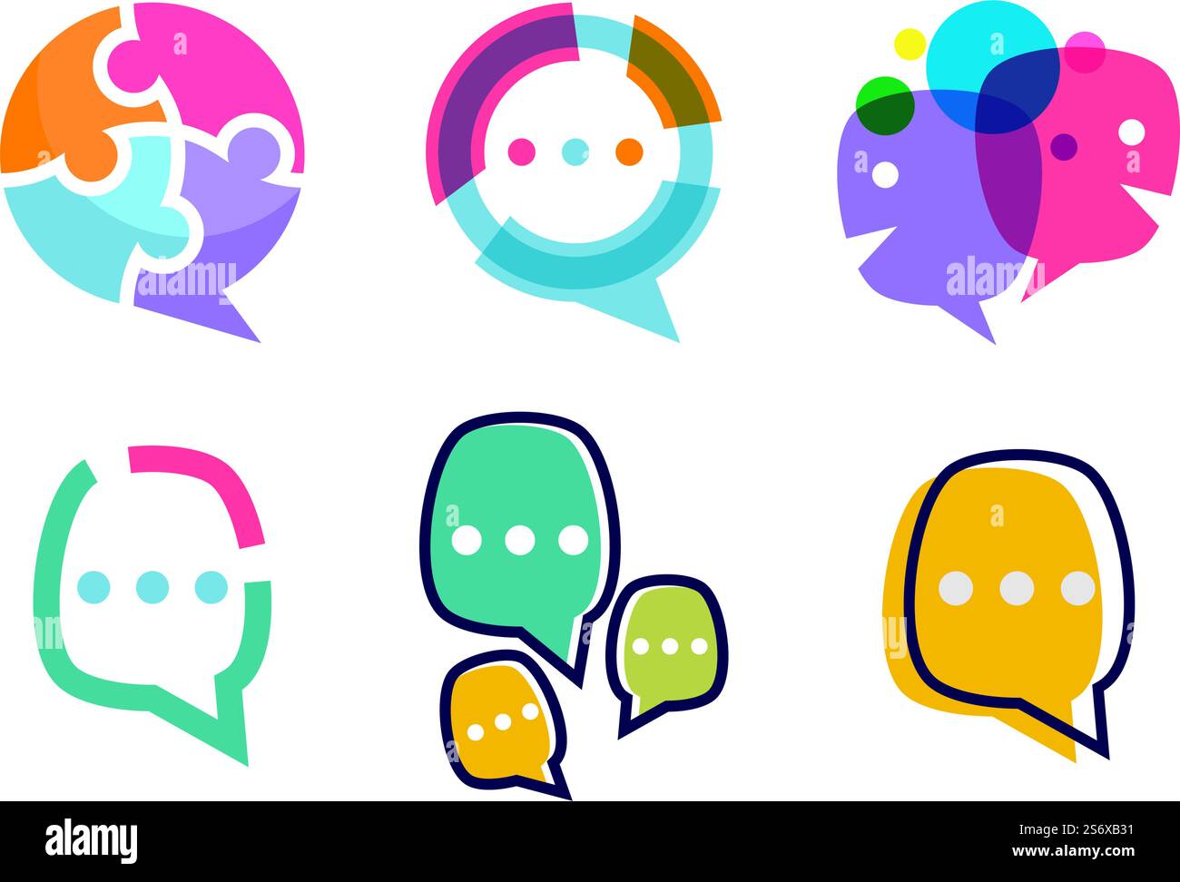Speech bubble logo vector design Stock Vector Image & Art - Alamy