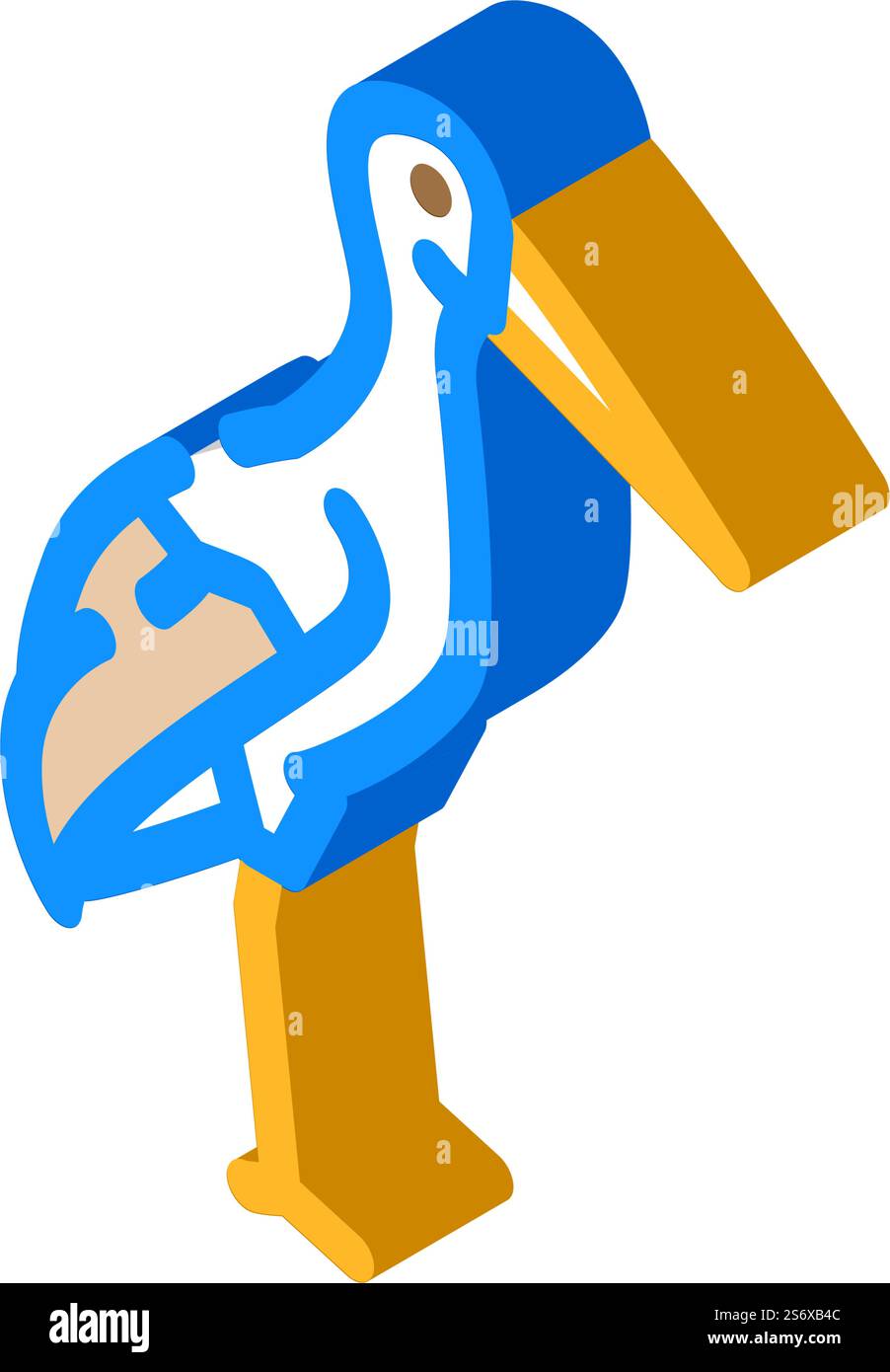 stork bird isometric icon vector. stork bird sign. isolated symbol ...
