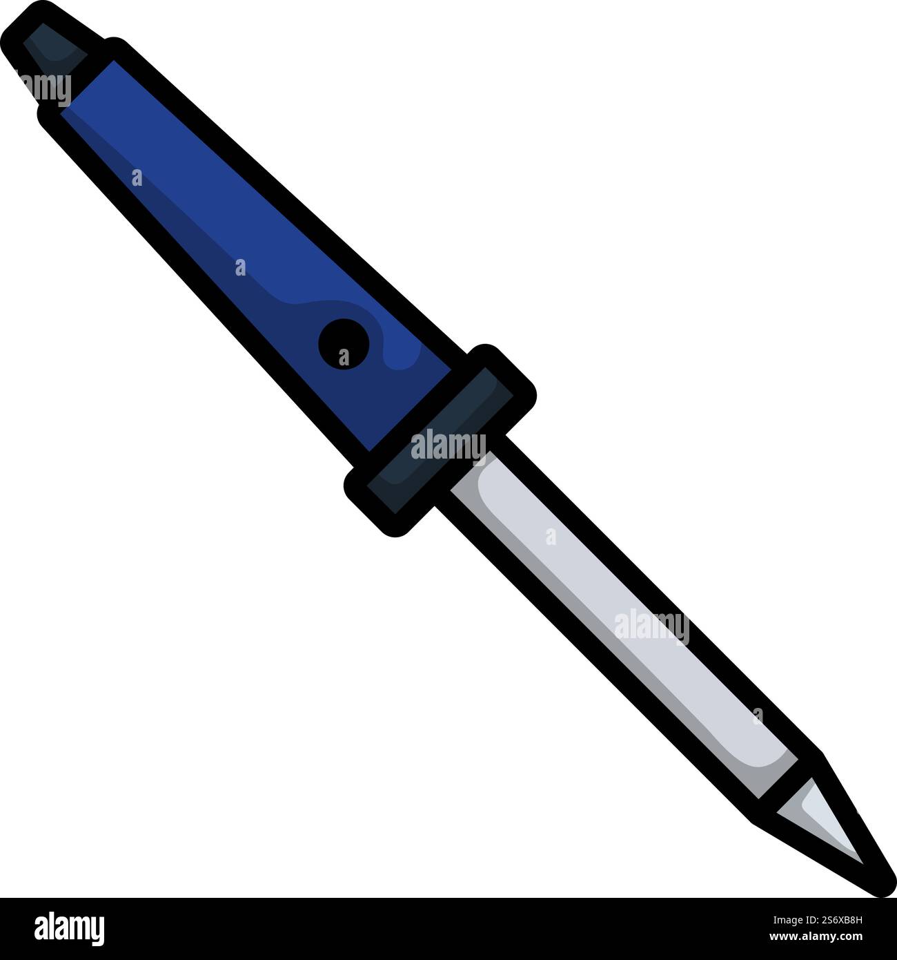 Soldering Iron Icon. Editable Bold Outline With Color Fill Design ...