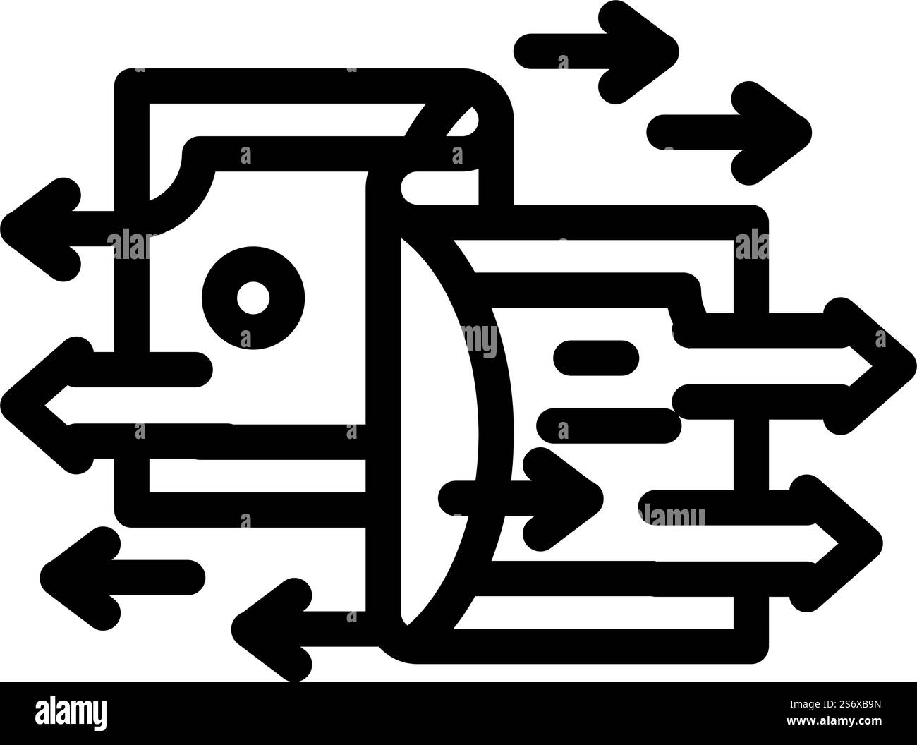 transfer money line icon vector. transfer money sign. isolated contour ...