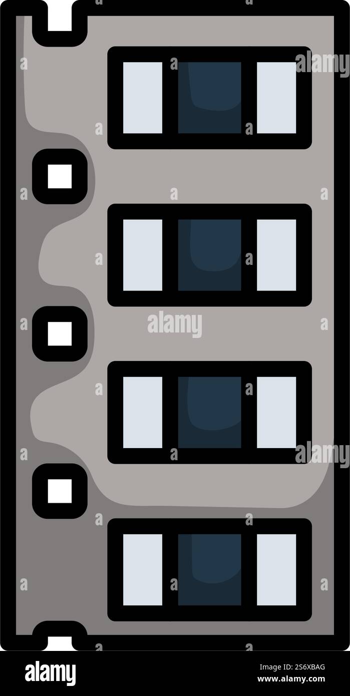 Diode Smd Component Tape Icon. Editable Bold Outline With Color Fill ...