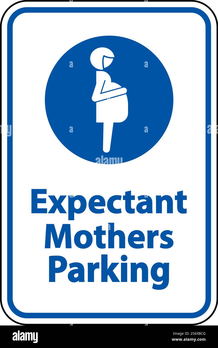 Expectant Mother Parking Sign On White Background Stock Vector Image ...