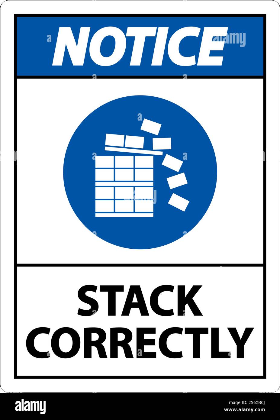 Notice Stack Correctly Sign On White Background Stock Vector Image ...