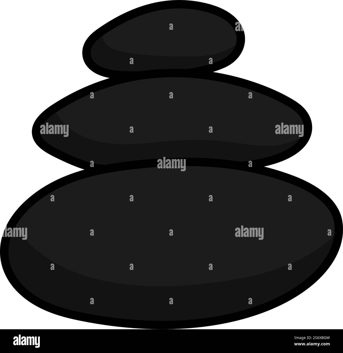 Spa Stones Icon. Editable Bold Outline With Color Fill Design. Vector ...