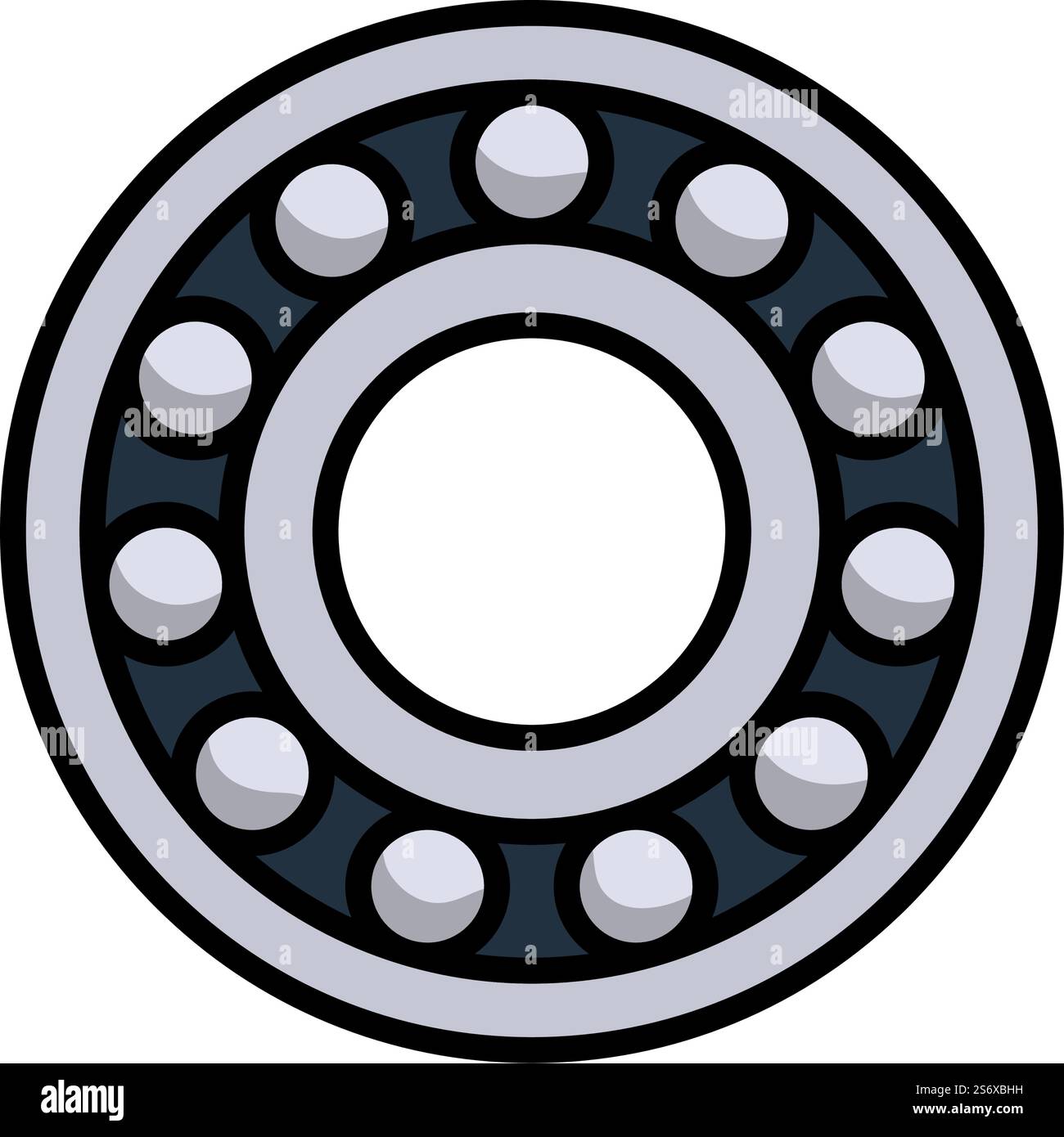 Bearing Icon. Editable Bold Outline With Color Fill Design. Vector ...