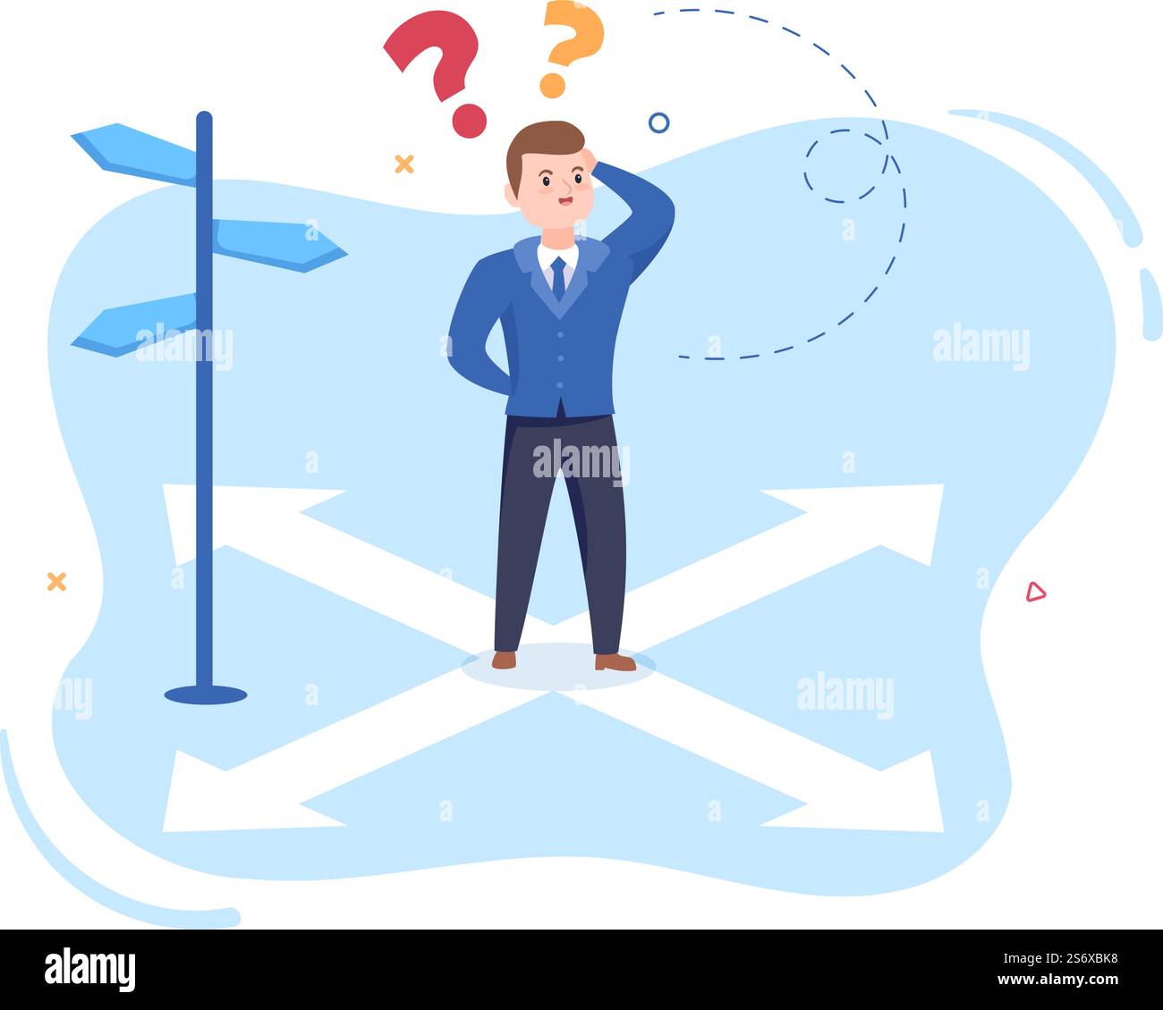 Make Your Choice or Choose the Right Success Road Illustration in ...