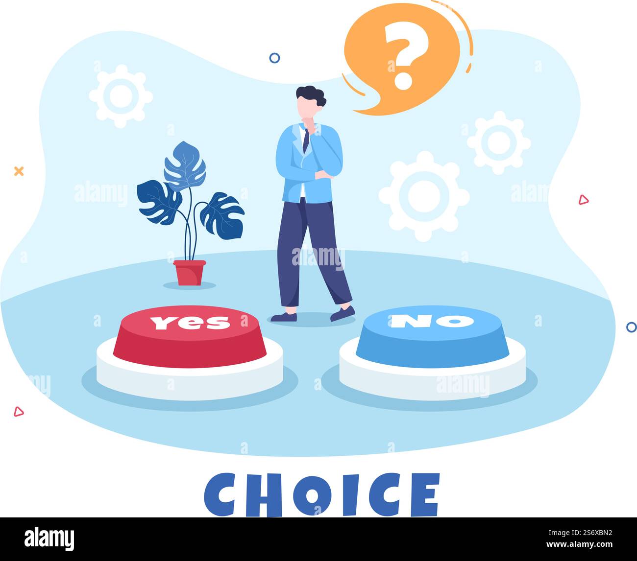 Make Your Choice or Choose the Right Success Road Illustration in ...