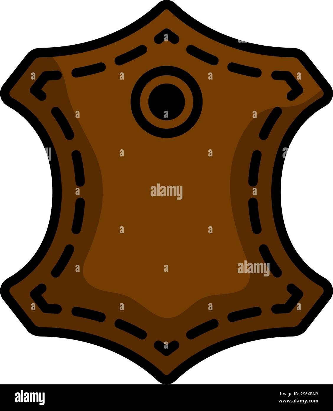 Leather Sign Icon. Editable Bold Outline With Color Fill Design. Vector ...