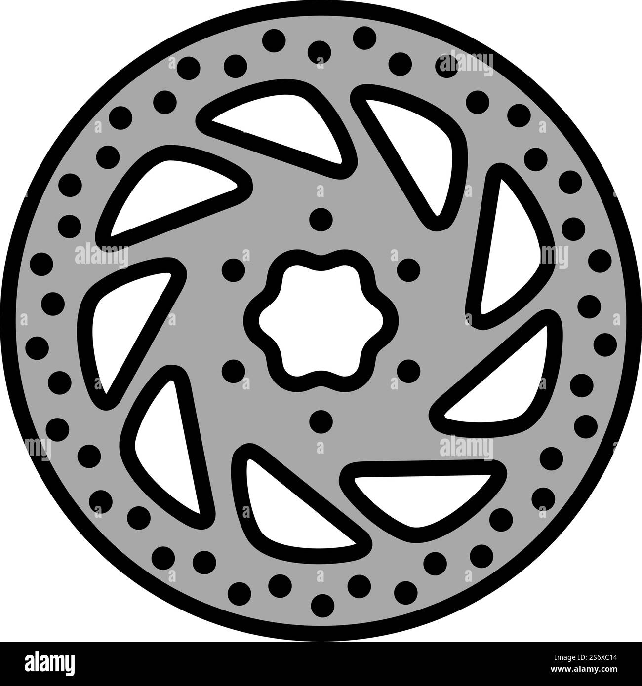 Bike Brake Disc Icon. Editable Bold Outline With Color Fill Design ...